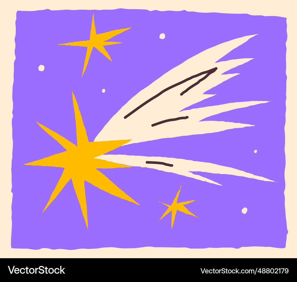 Star comet space Royalty Free Vector Image - VectorStock