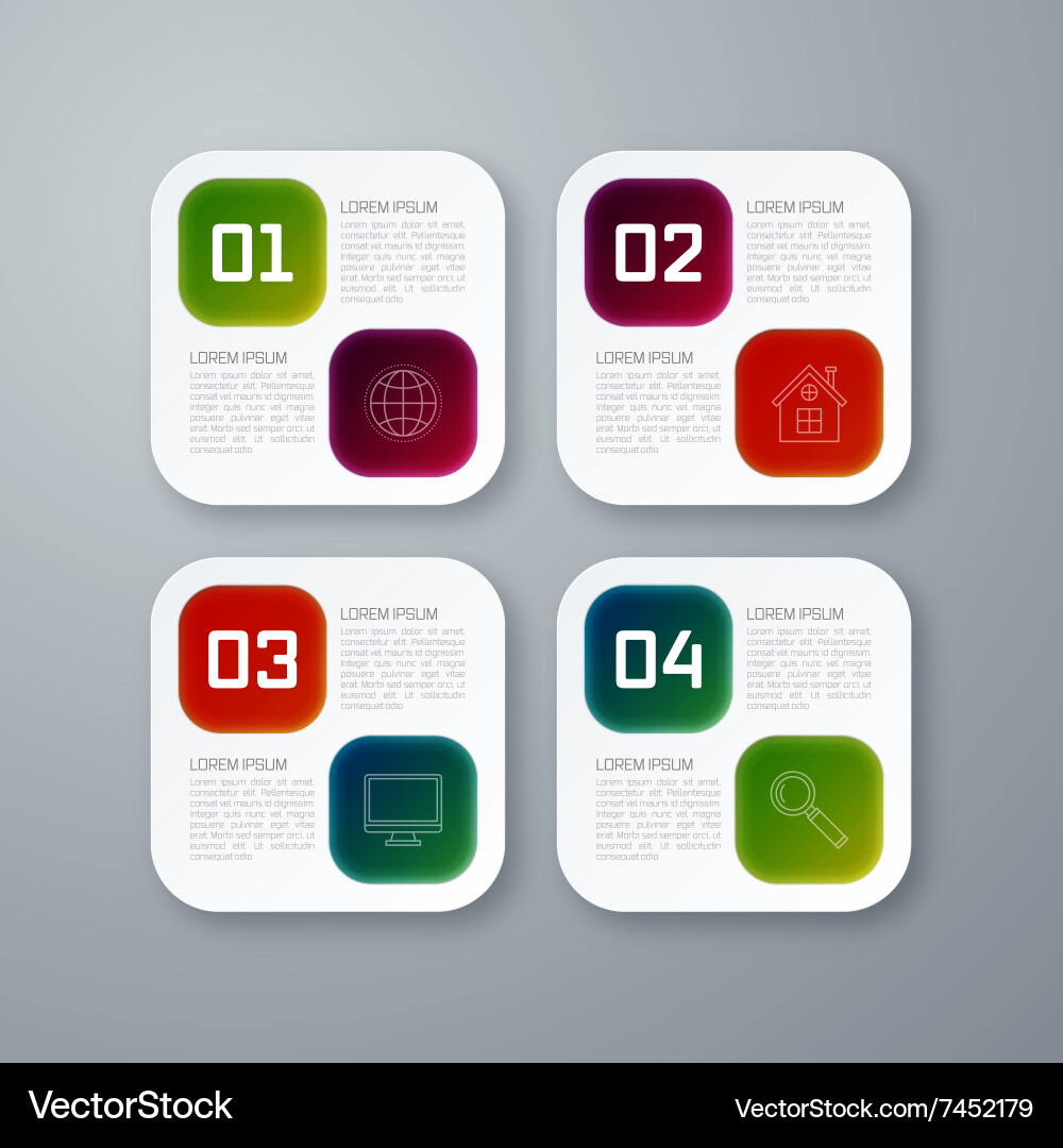 Template rectangles design on the grey background Vector Image