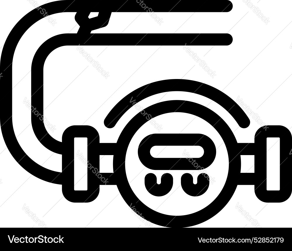 Water meter icon showing measurement Royalty Free Vector