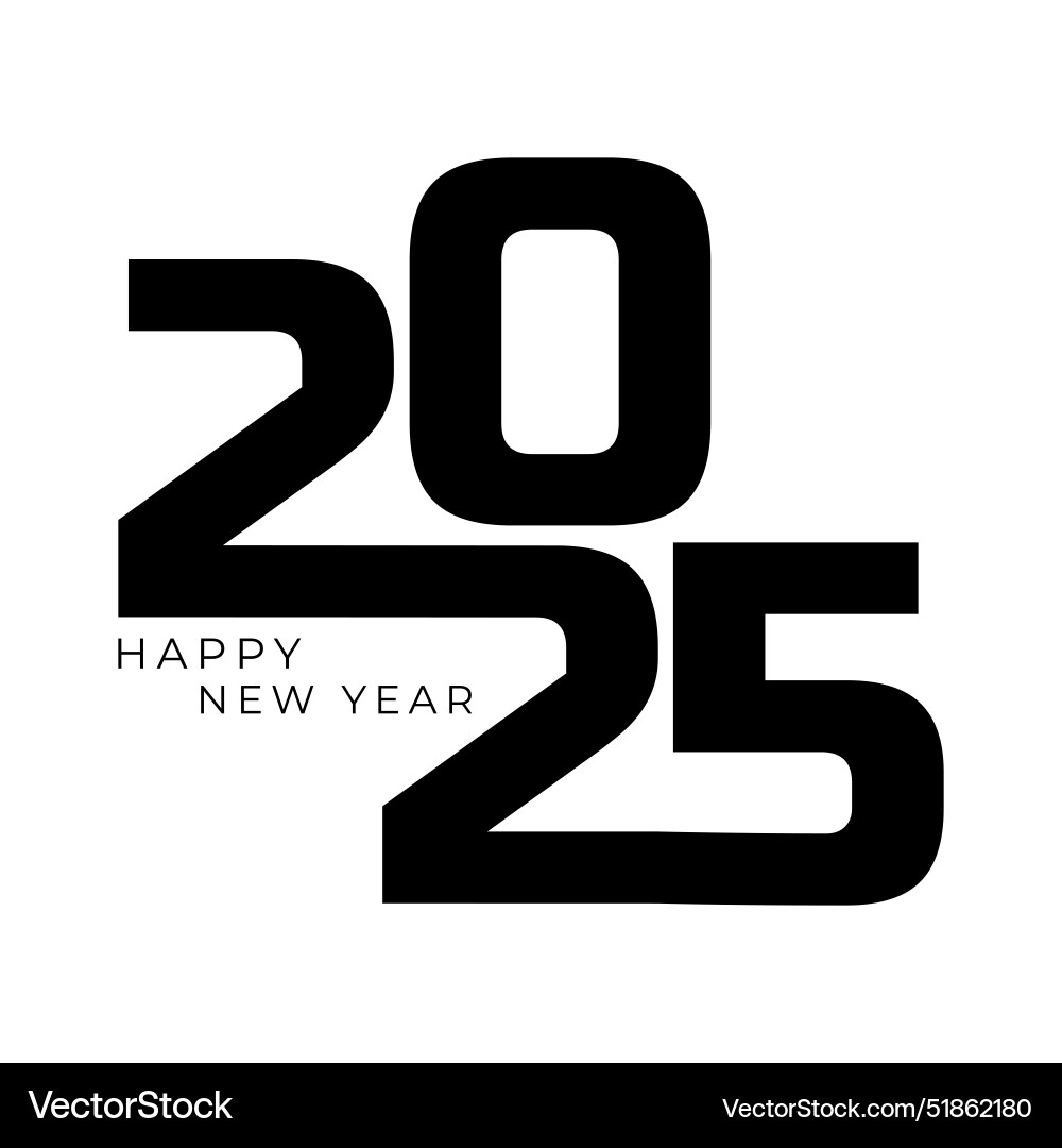 2025 number design template3 Royalty Free Vector Image