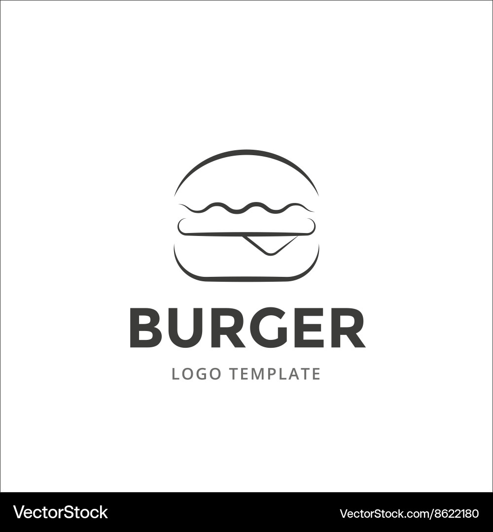 Burger logo Royalty Free Vector Image - VectorStock