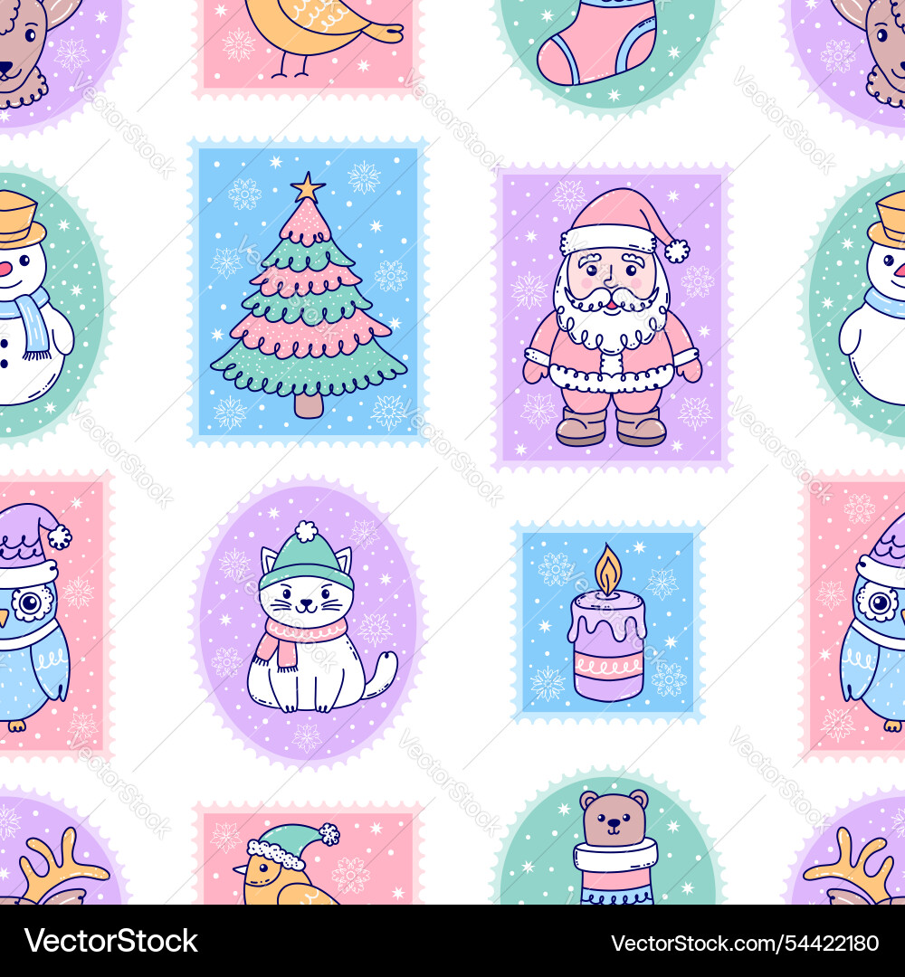 Christmas seamless pattern Royalty Free Vector Image