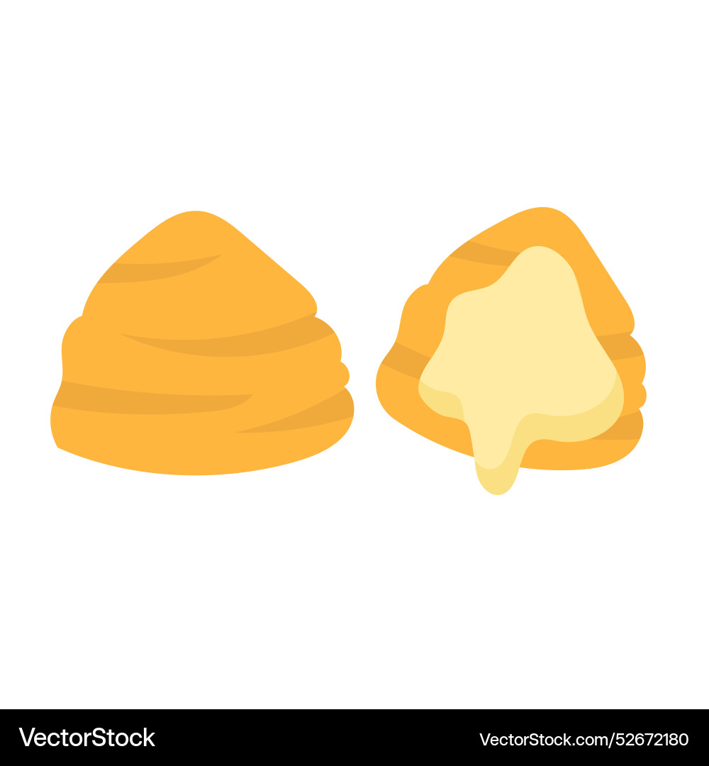 Cream puff dessert cake Royalty Free Vector Image