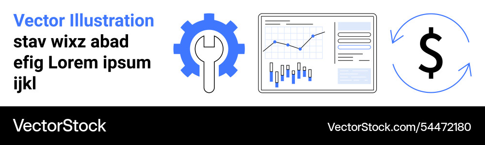 Data analysis with financial insights Royalty Free Vector