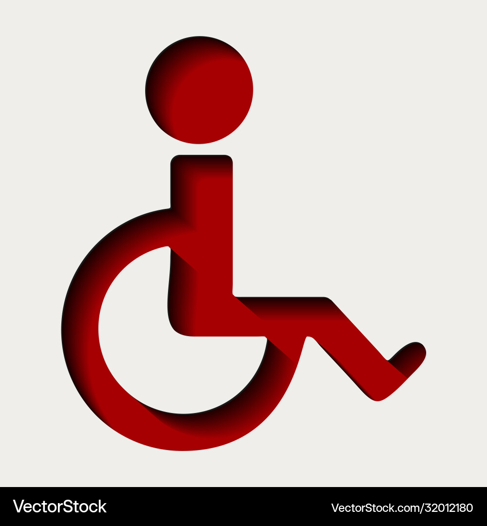 Disabled handicap icon Royalty Free Vector Image