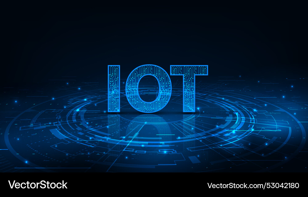 Futuristic internet of things iot concept big Vector Image