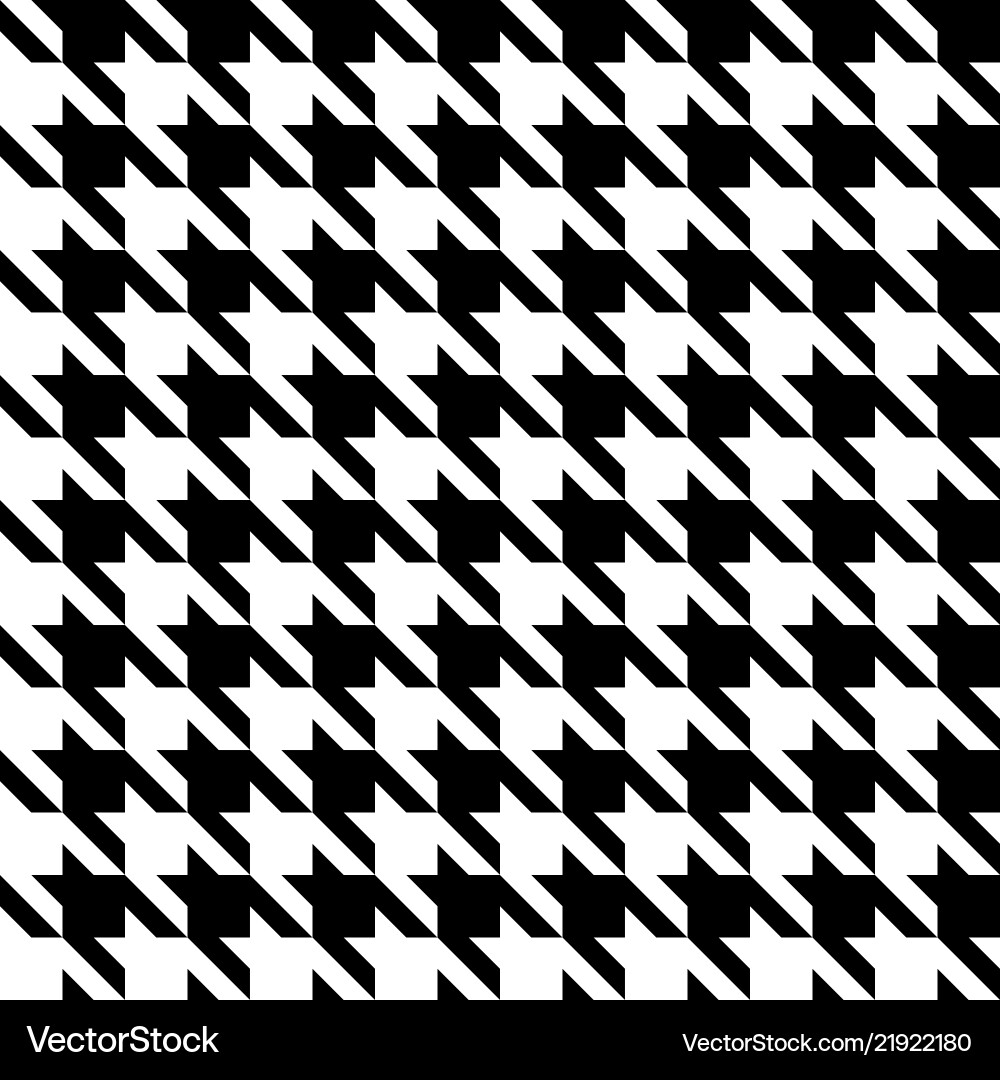 Houndstooth seamless pattern black and white Vector Image