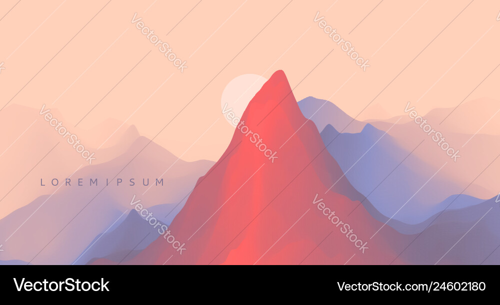 Mountain Landscape - Abstract Terrain Royalty Free Vector