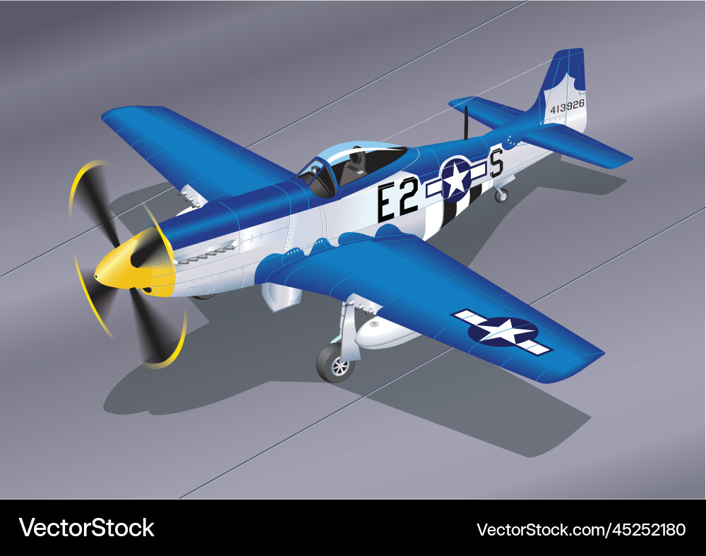 P-51 mustang easy 2 sugar Royalty Free Vector Image