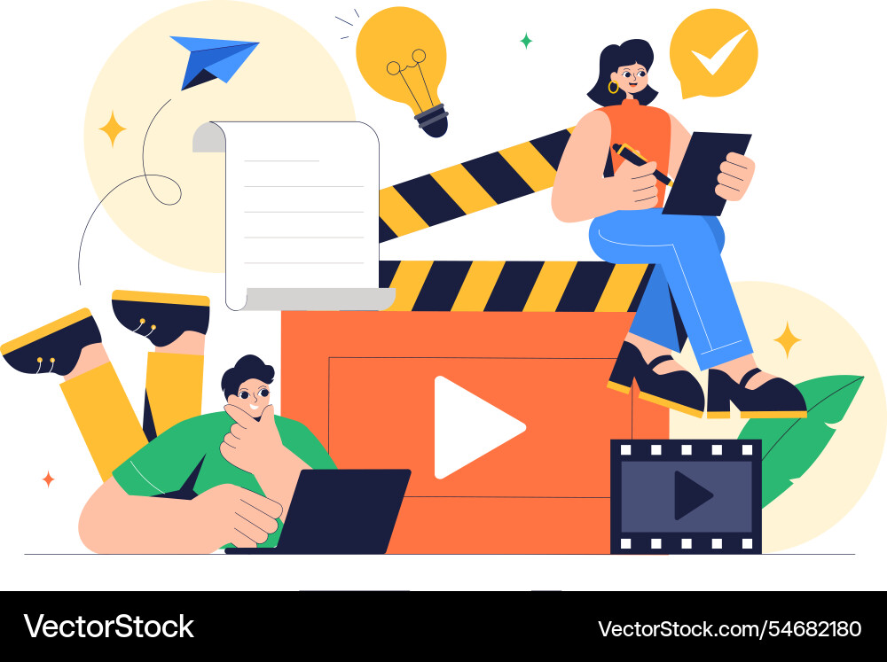 Screenwriter featuring a professional writer Vector Image