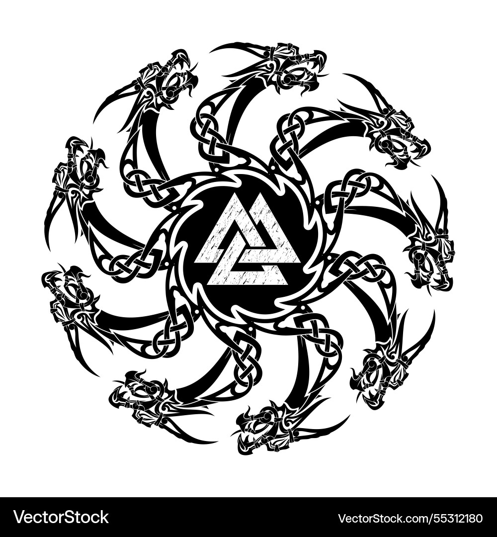 Trisk dragon 0001 2024 Royalty Free Vector Image