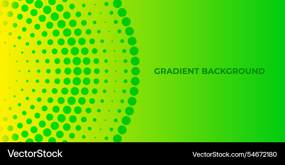 Vibrant green gradient background with circular Vector Image
