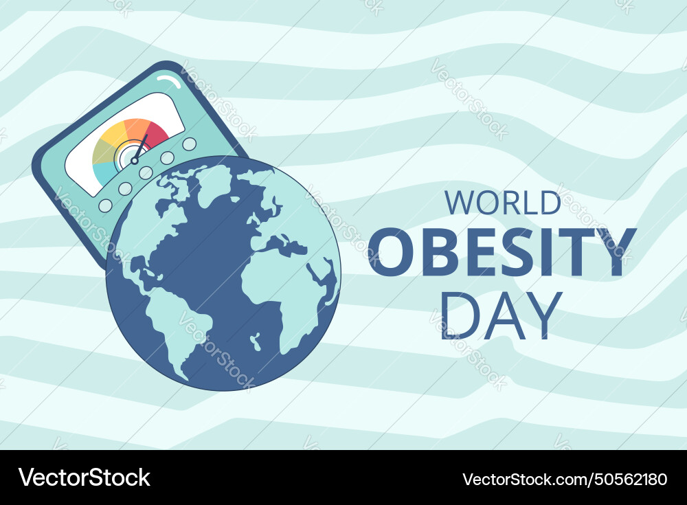 World obesity day banner template symbol Vector Image