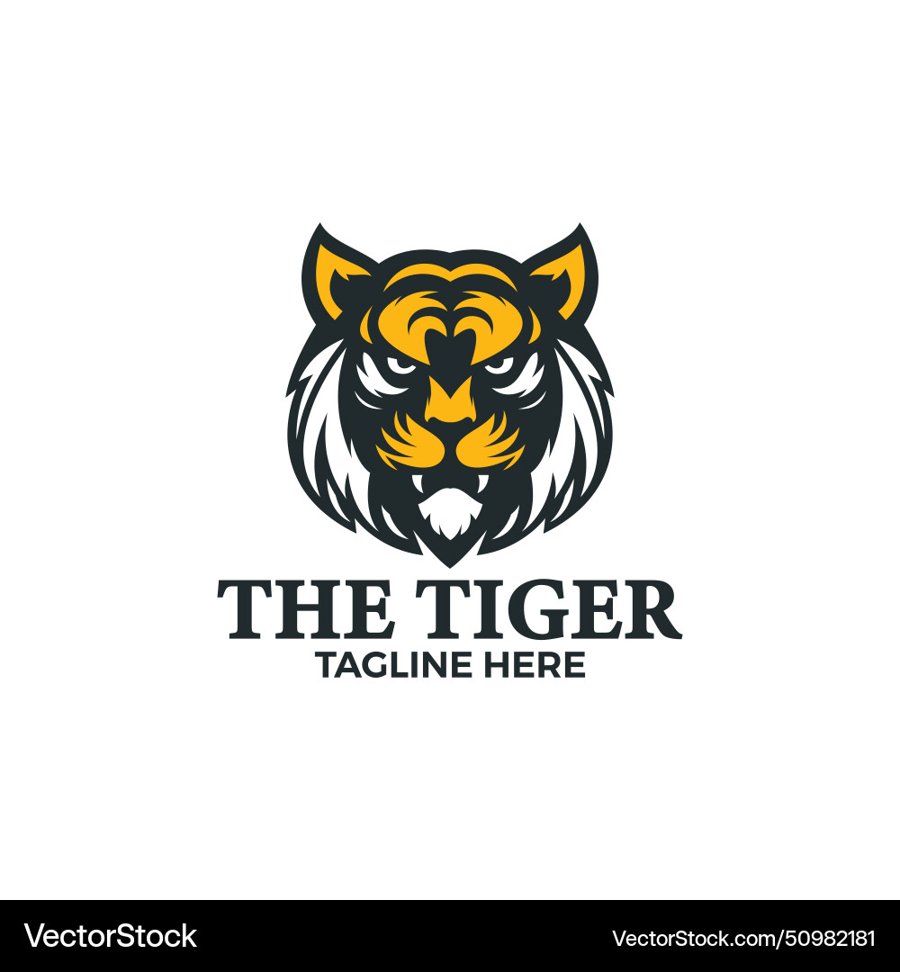 A tiger logo template Royalty Free Vector Image