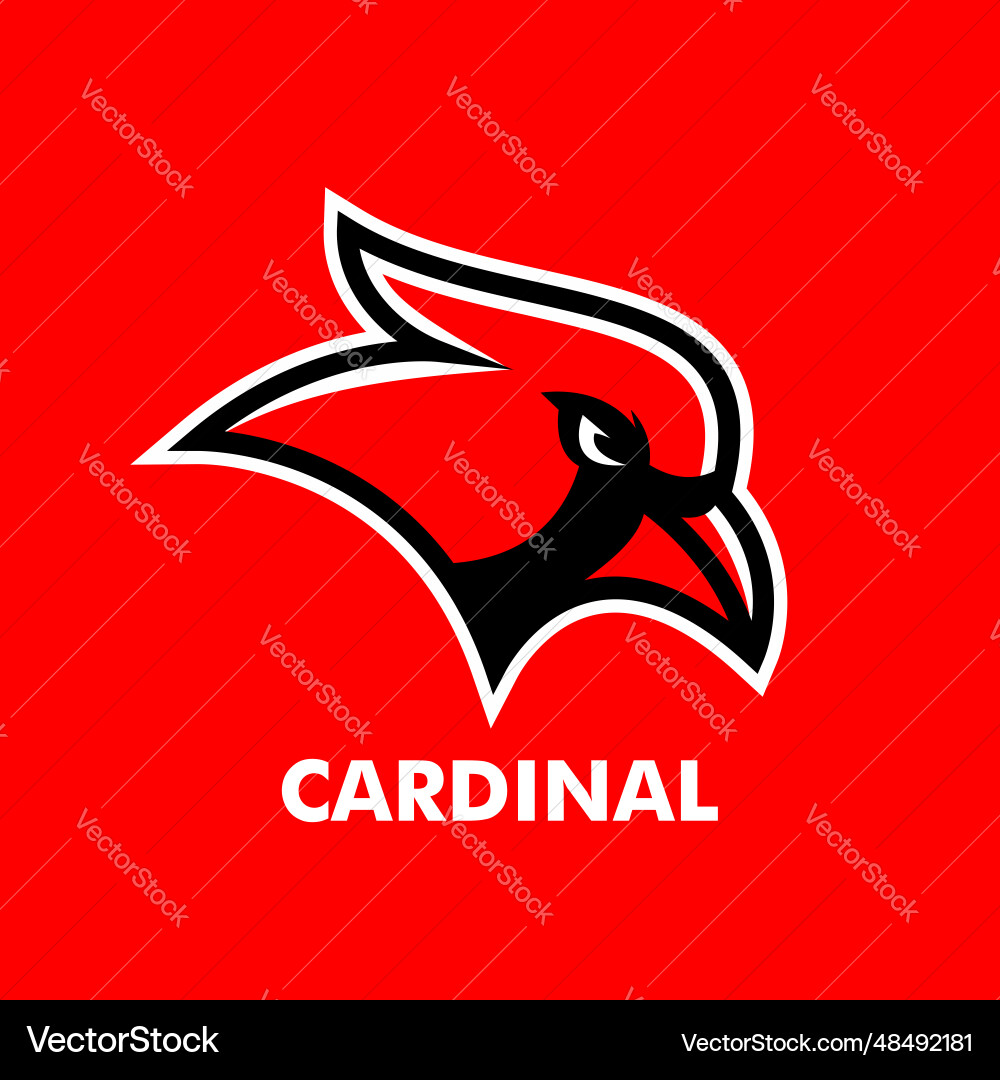 Cardinal Mascot Logo Icon Royalty Free Vector Image