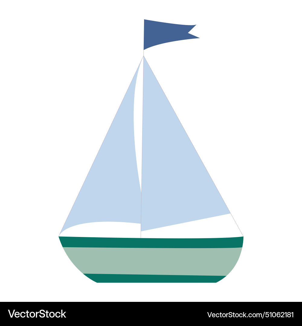 Children s cute ship simple icon Royalty Free Vector Image