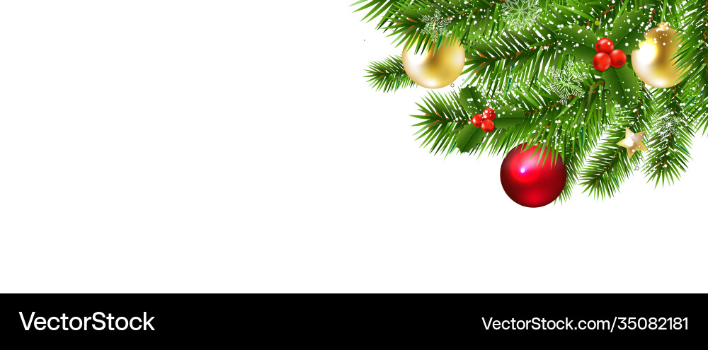 Christmas Fir Tree Border Royalty Free Vector Image