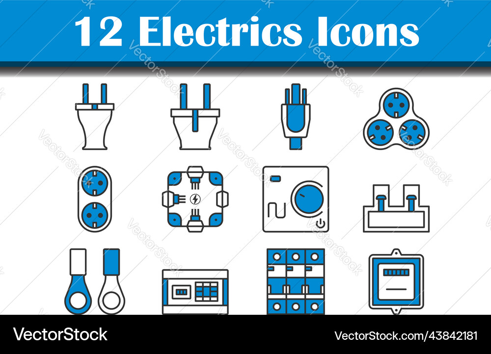 Electrics icon set Royalty Free Vector Image - VectorStock