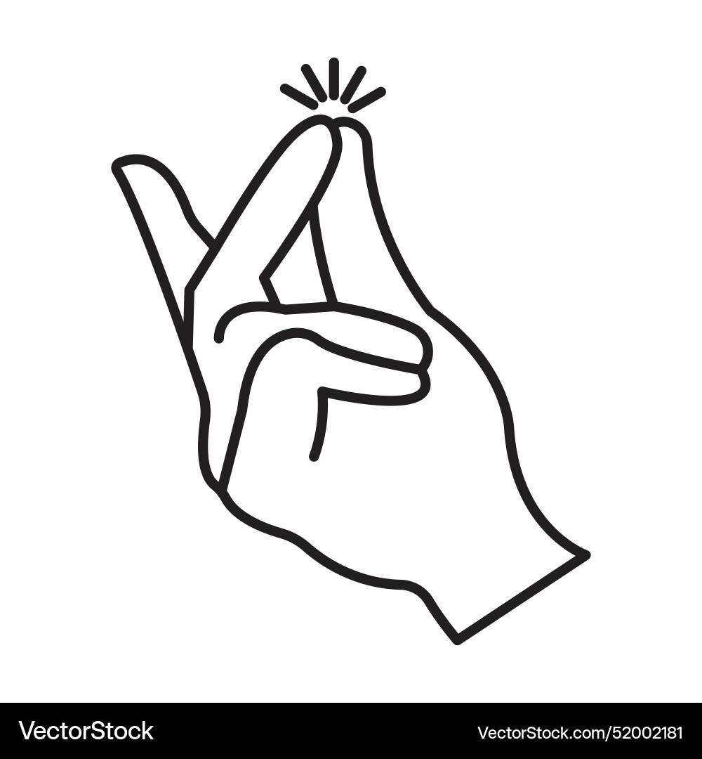 Finger Snapping Symbol Highlighting Quick Vector Image