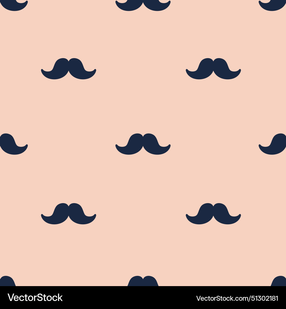 Moustache pattern seamless texture for wrapping Vector Image