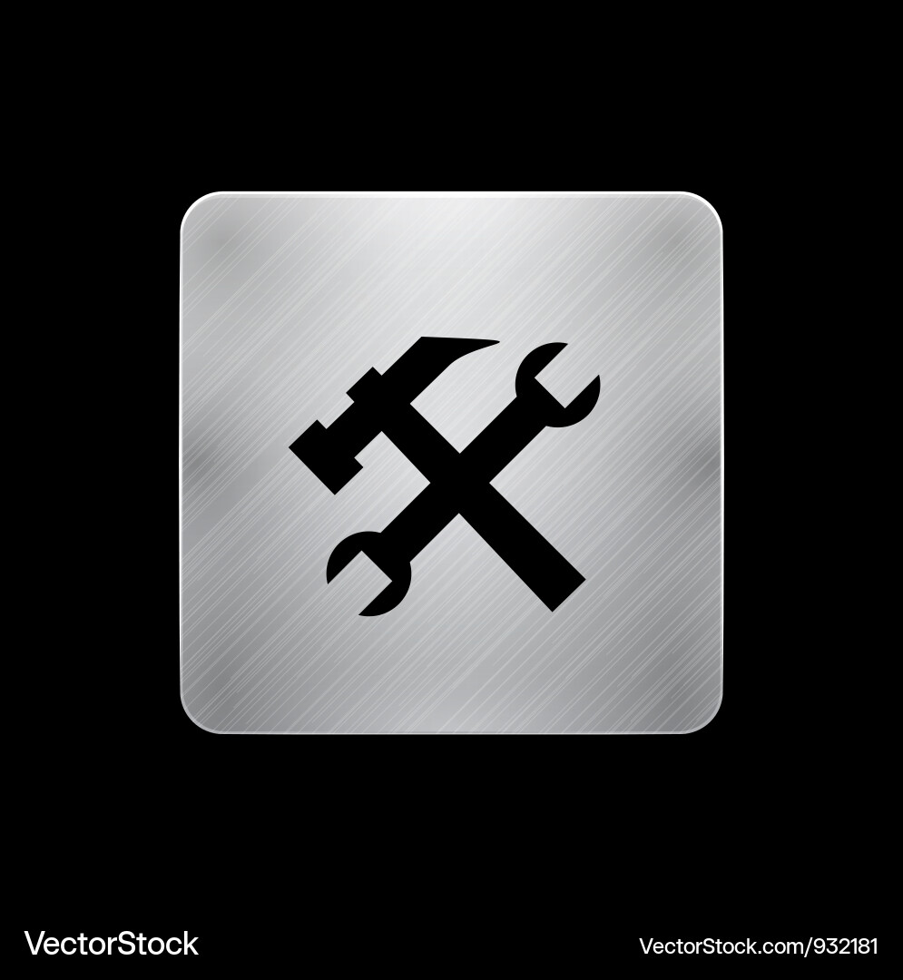 Settings phone button Royalty Free Vector Image