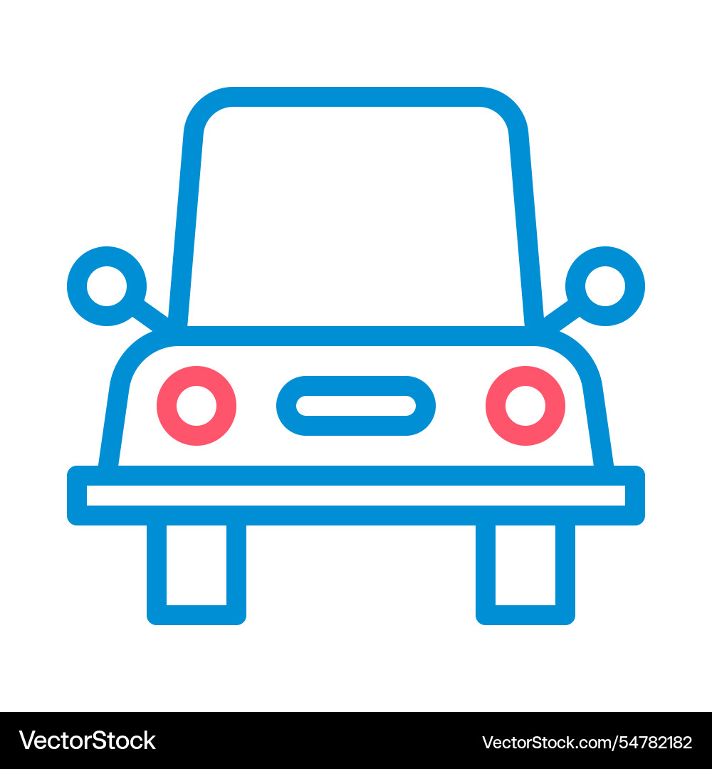 Car icon front view concept of transportation Vector Image