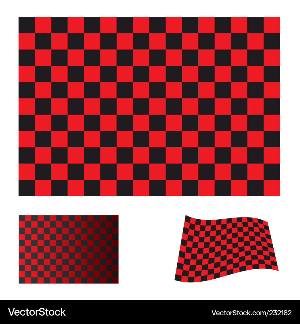 Checkered red flag Royalty Free Vector Image - VectorStock