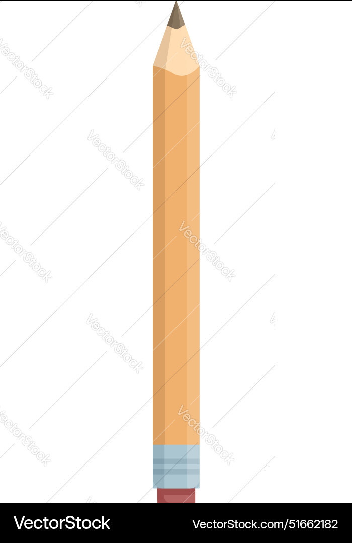 Classic wooden pencil standing upright with pink Vector Image