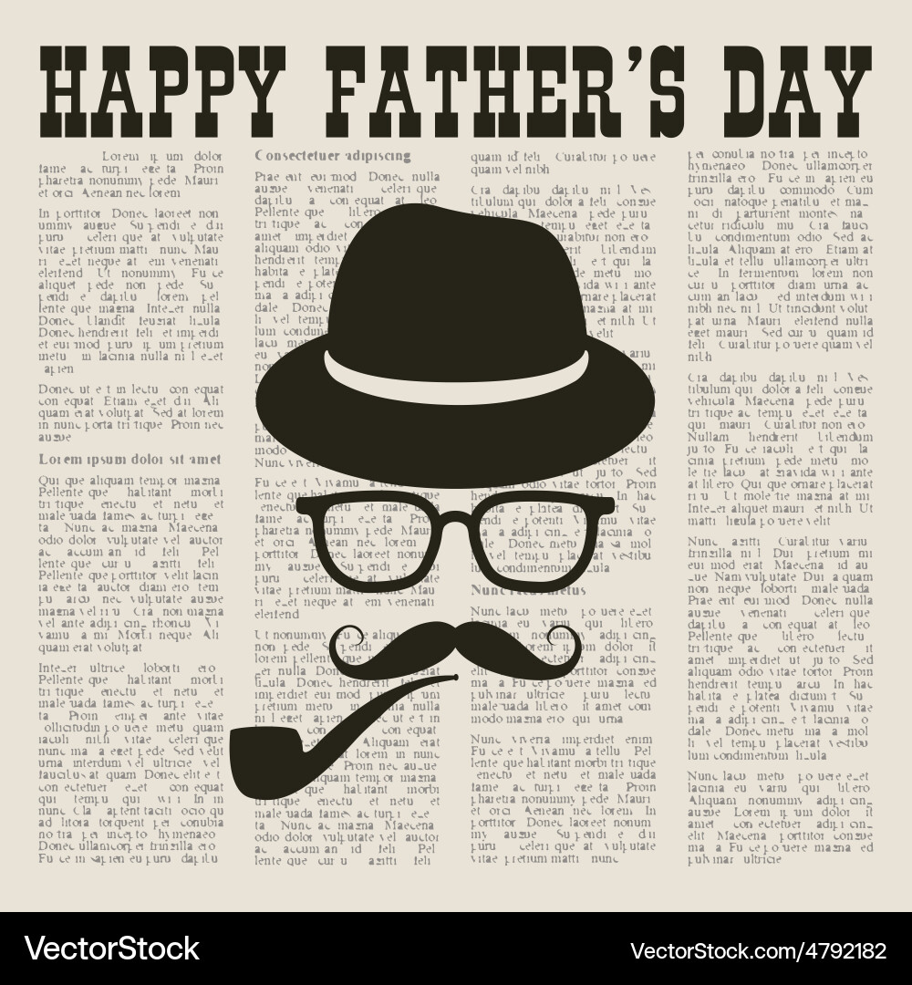 Fathers newspaper Royalty Free Vector Image - VectorStock