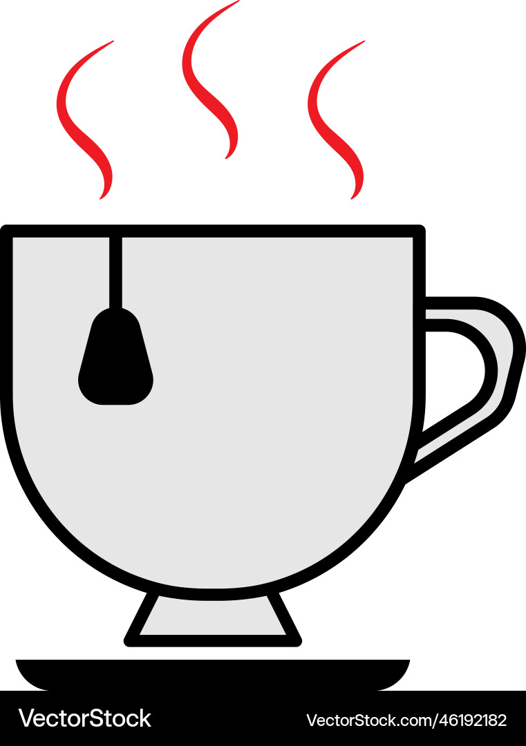 Hot tea icon clipart design Royalty Free Vector Image