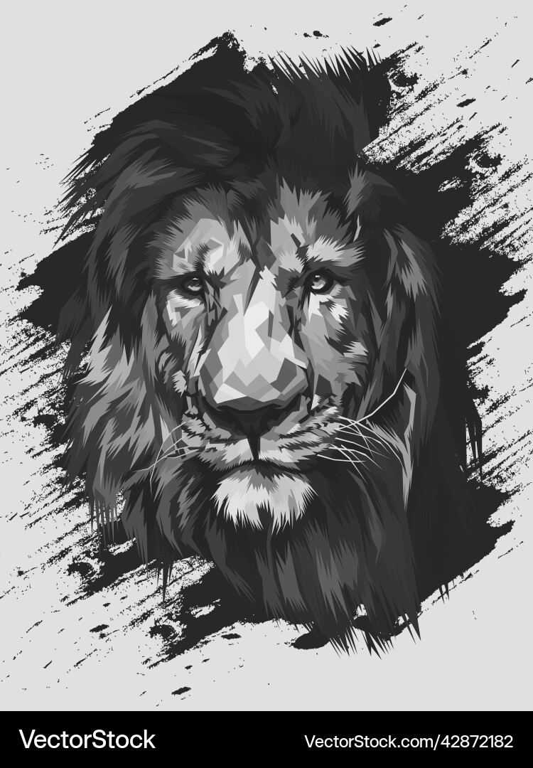 Lion head Royalty Free Vector Image - VectorStock