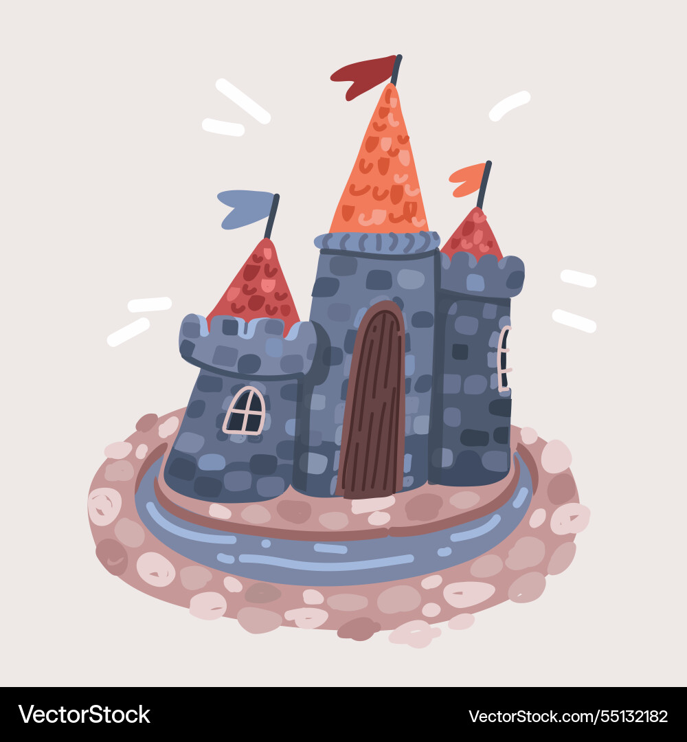 Medieval castle towers Royalty Free Vector Image