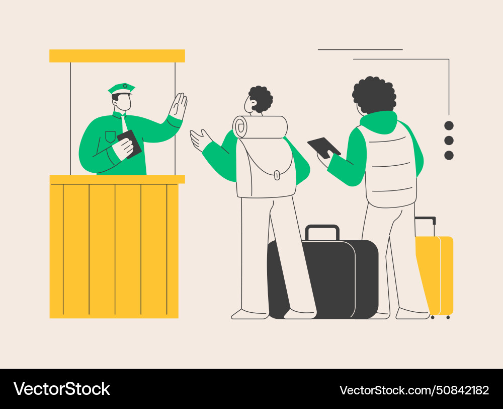 Migration control abstract concept Royalty Free Vector Image