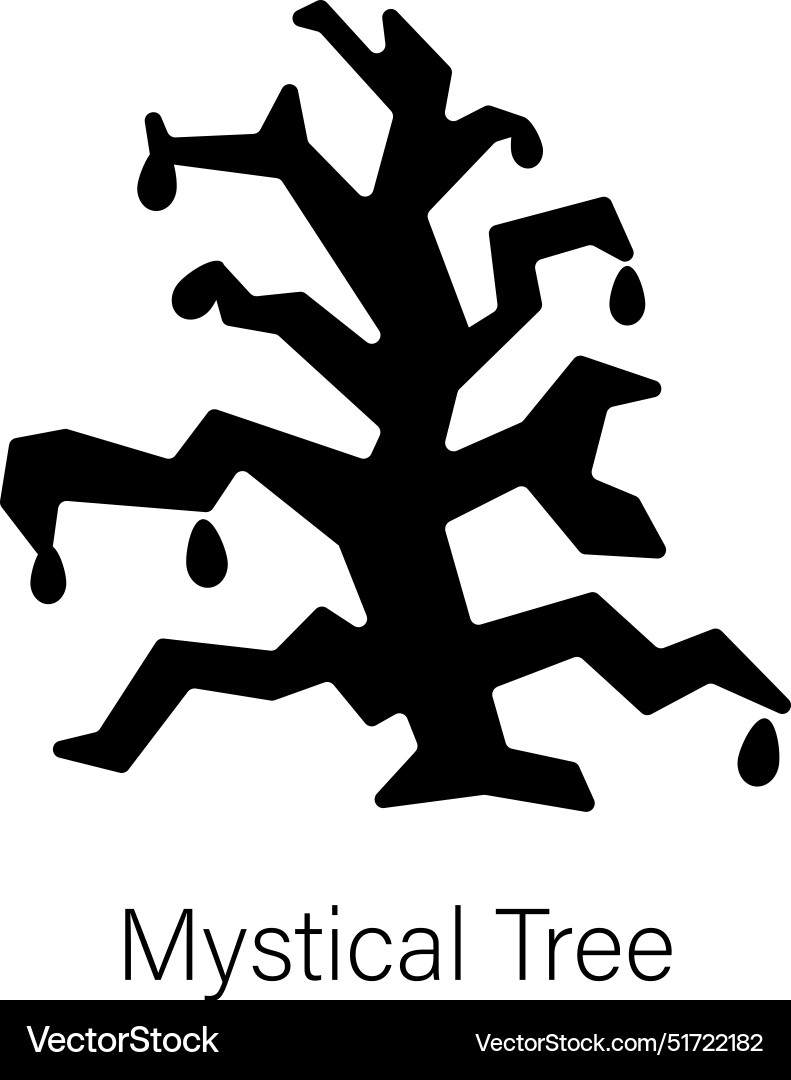 Mystical tree Royalty Free Vector Image - VectorStock