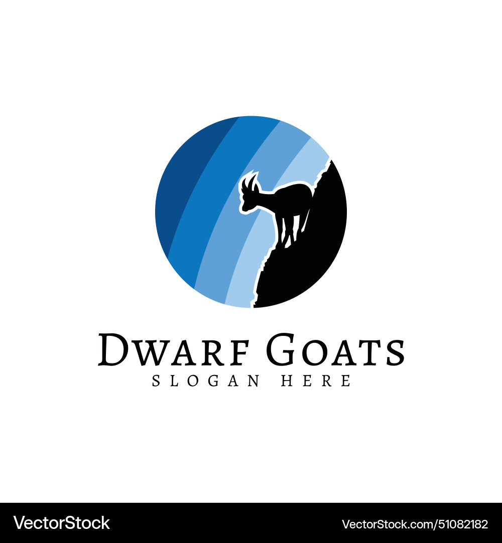 Nigerian dwarf goat logo image Royalty Free Vector Image