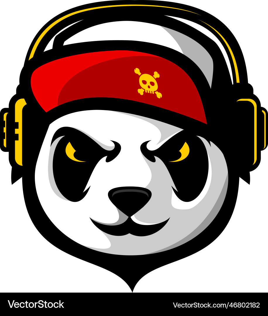 Panda music Royalty Free Vector Image - VectorStock