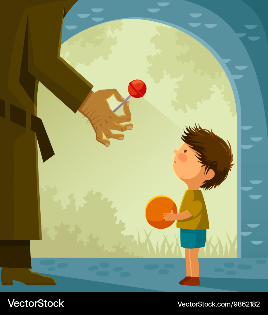 Stranger danger Royalty Free Vector Image - VectorStock