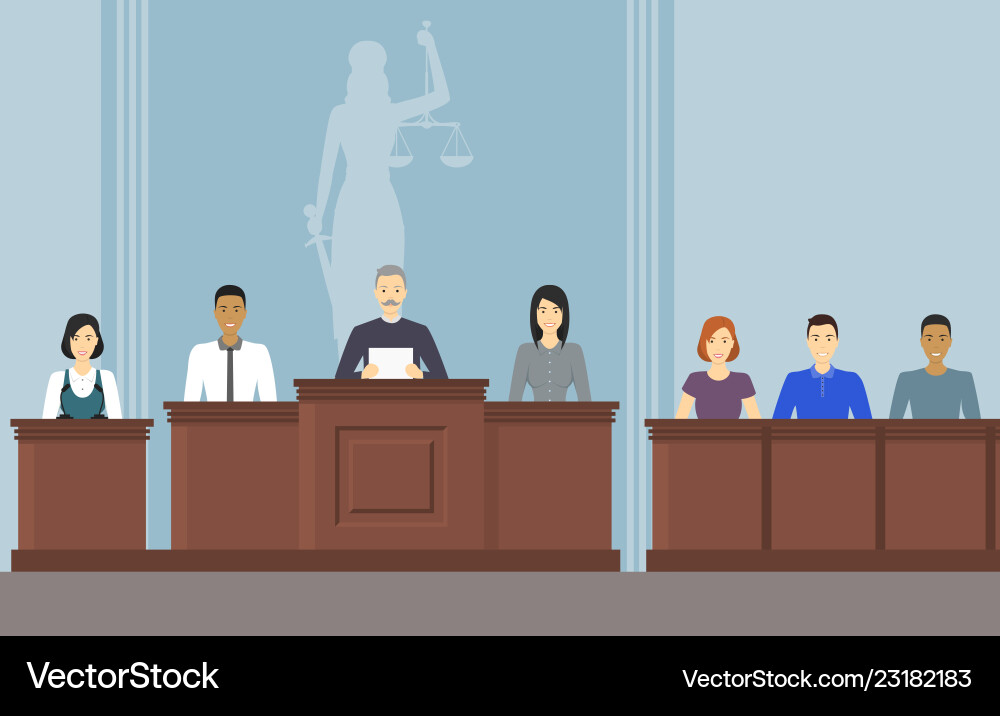 Colorful Court Interior Royalty Free Vector Image