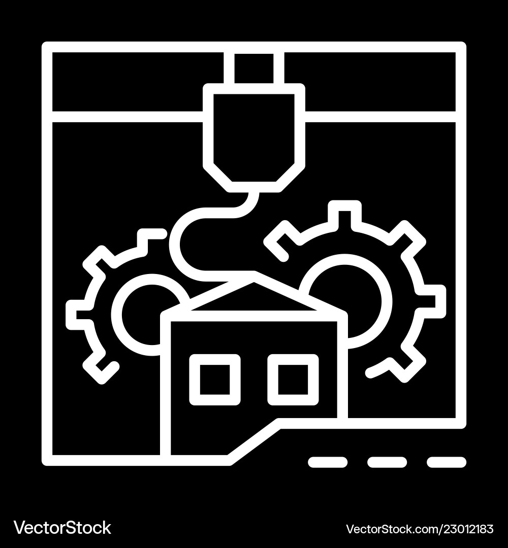 Development process black icon sign Royalty Free Vector