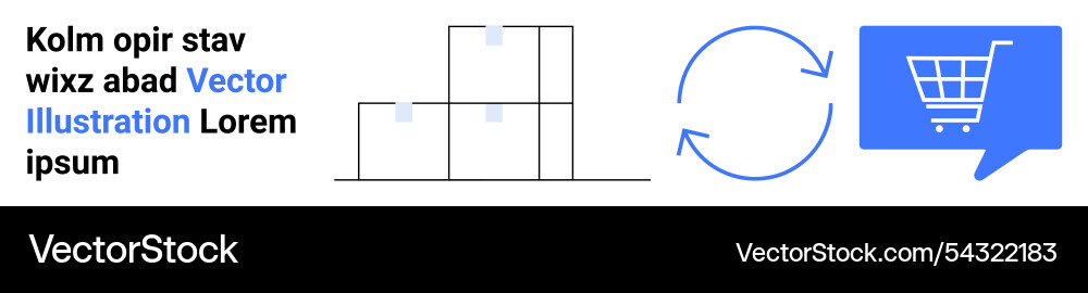 E-commerce process inventory management Royalty Free Vector