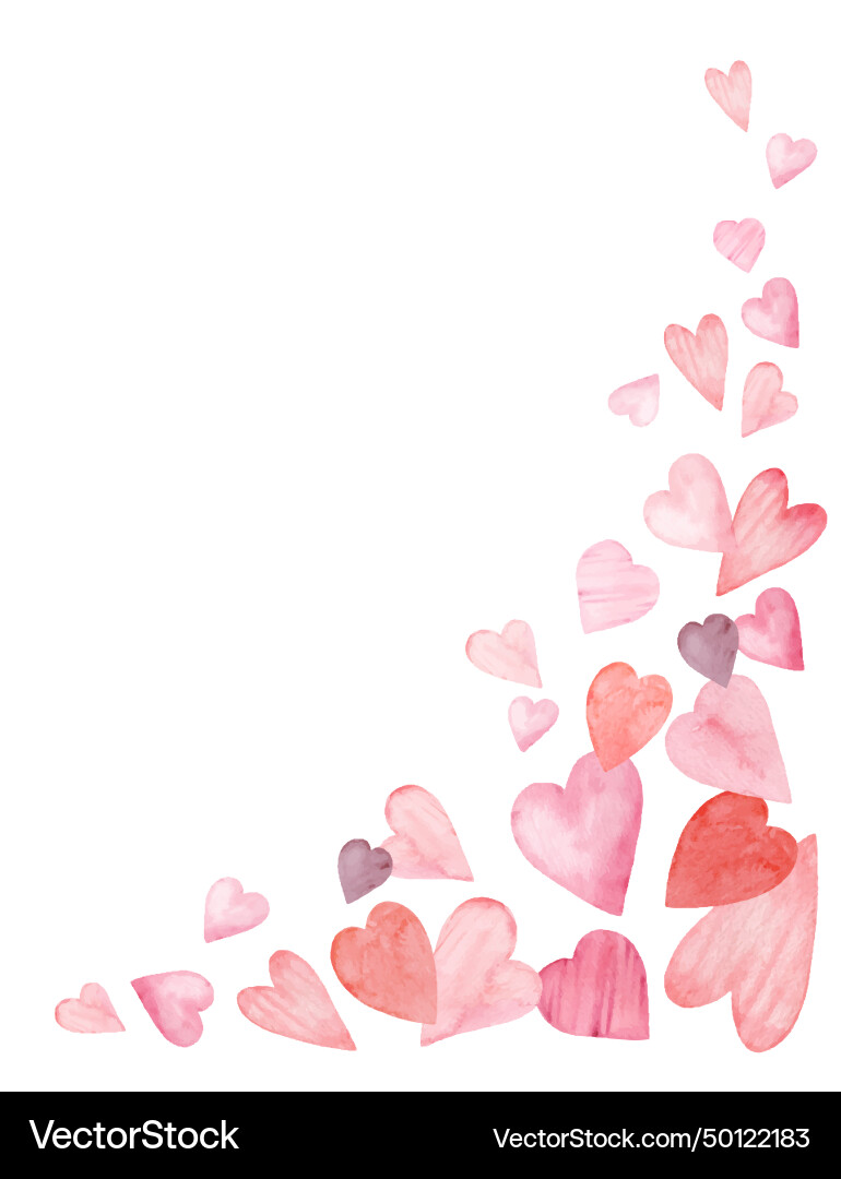 Valentine Corner Borders Heart Corner Border Stock Illustrations