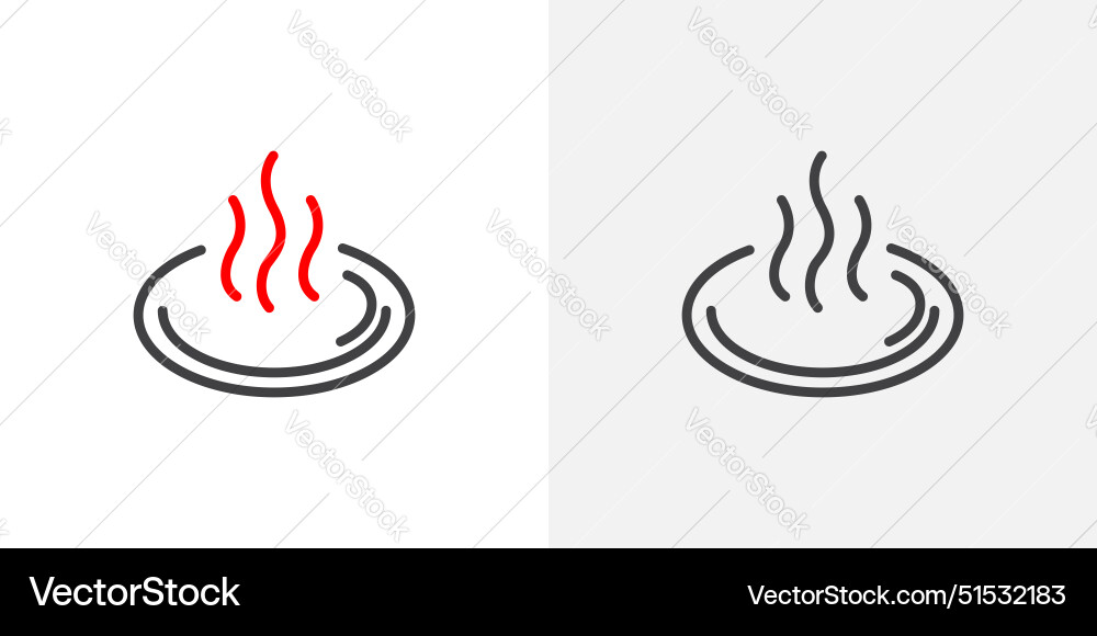 Onsen icon set japanese hot bathe symbol classic Vector Image