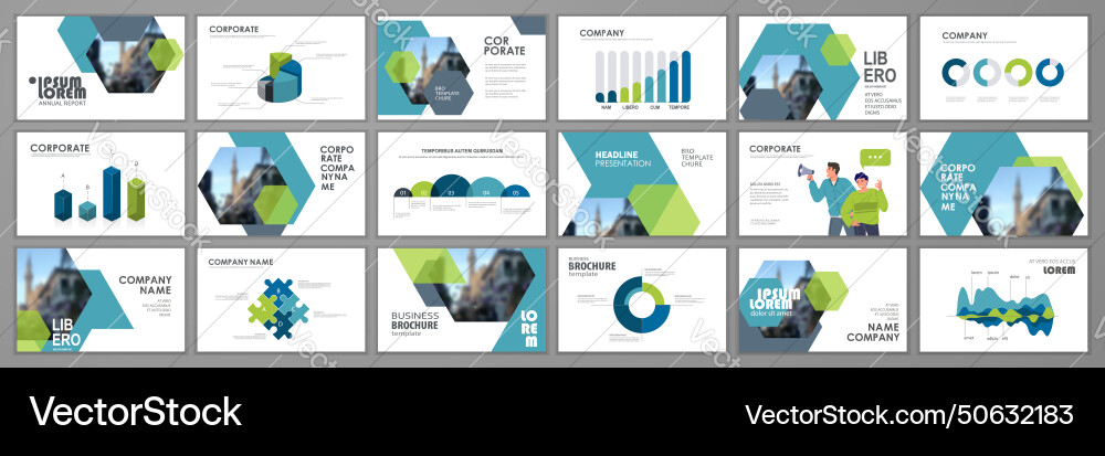 Presentation flyer set Royalty Free Vector Image