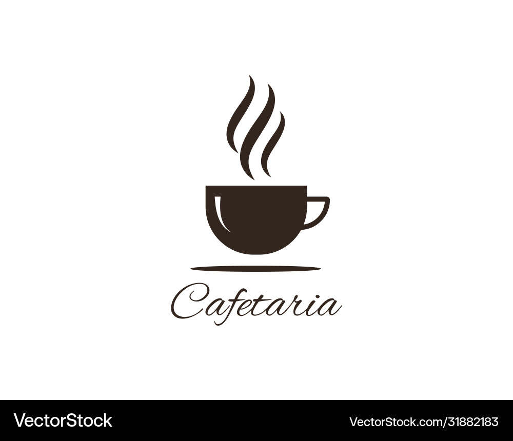 Simple and unique logo coffee shop Royalty Free Vector Image