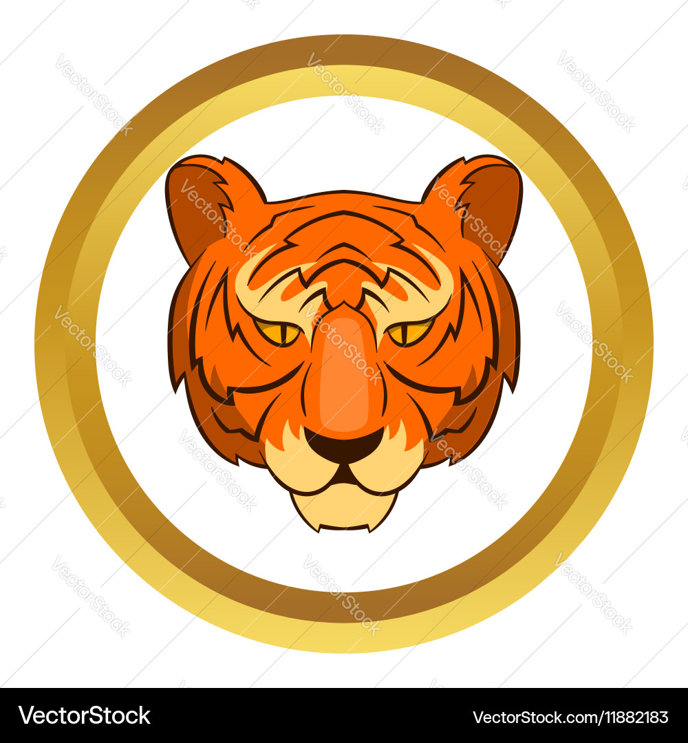 Tiger head icon Royalty Free Vector Image - VectorStock