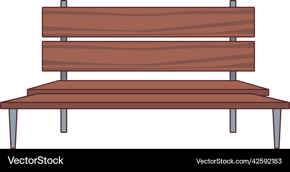 Wooden bench park chair Royalty Free Vector Image