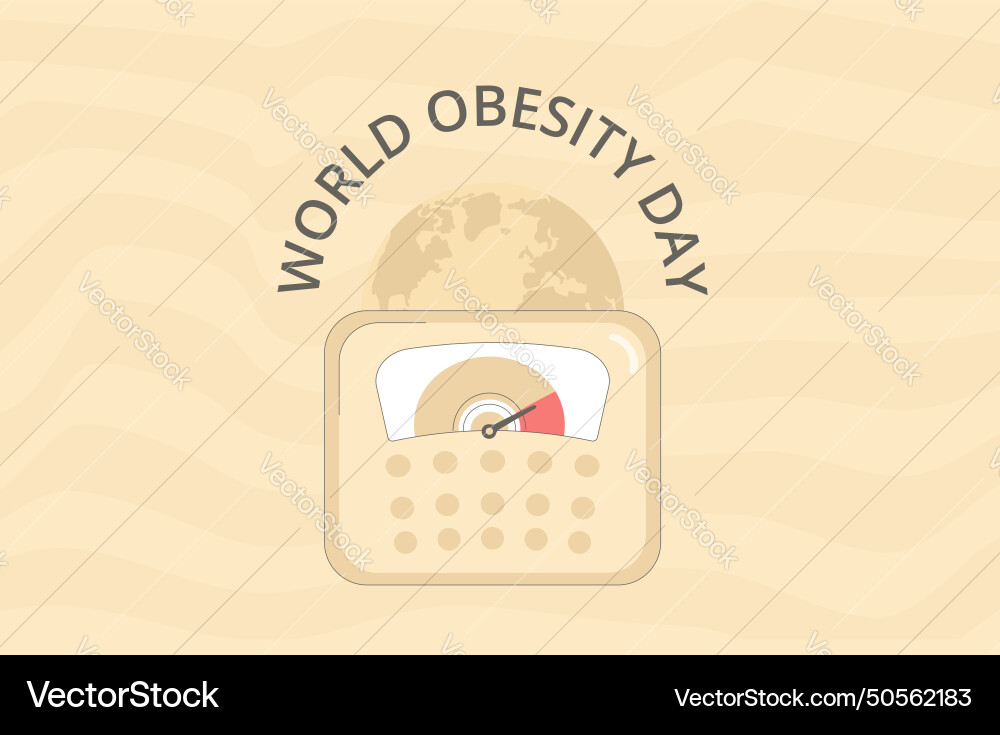 World obesity day banner template text around Vector Image