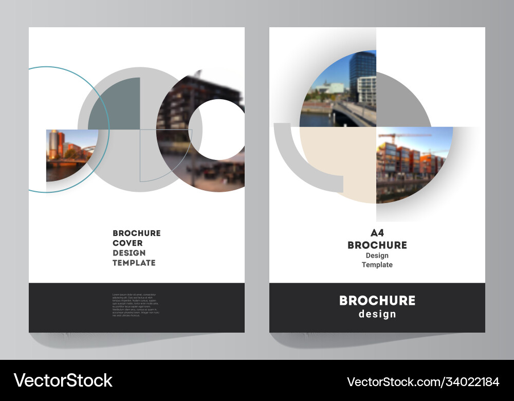 A4 Cover Mockup Templates Royalty Free Vector Image