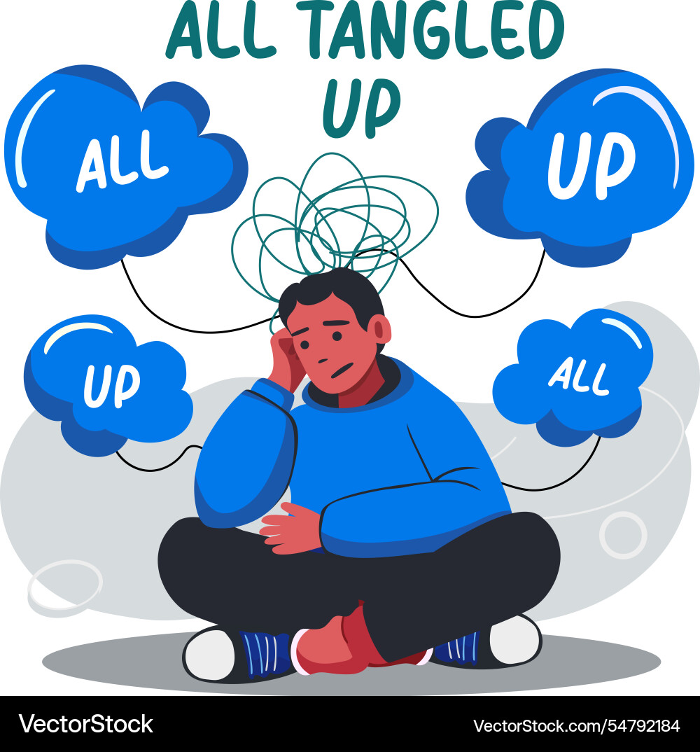 Clouded mind Royalty Free Vector Image - VectorStock