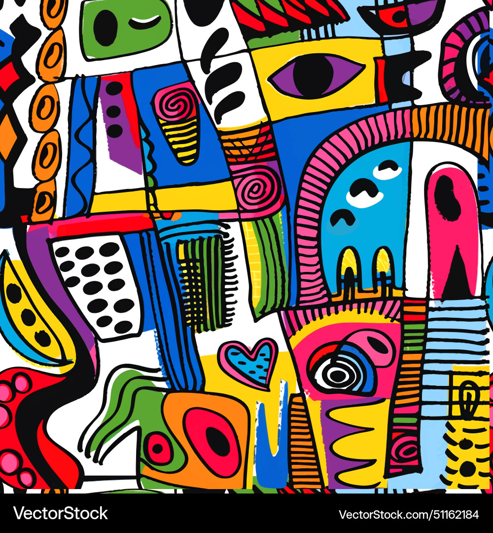 Colorful tribal ethnic african egyptian doodle Vector Image